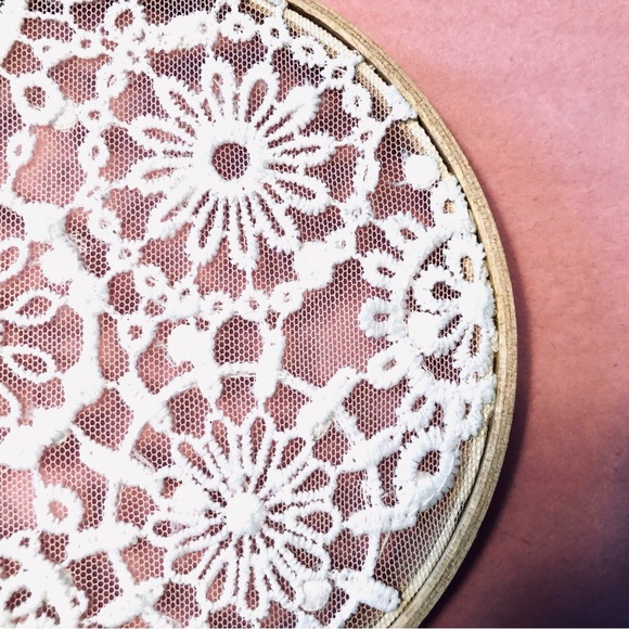 Handmade | Wall Decor | Handmade 5 White Lace Embroidery Hoop Art New ...